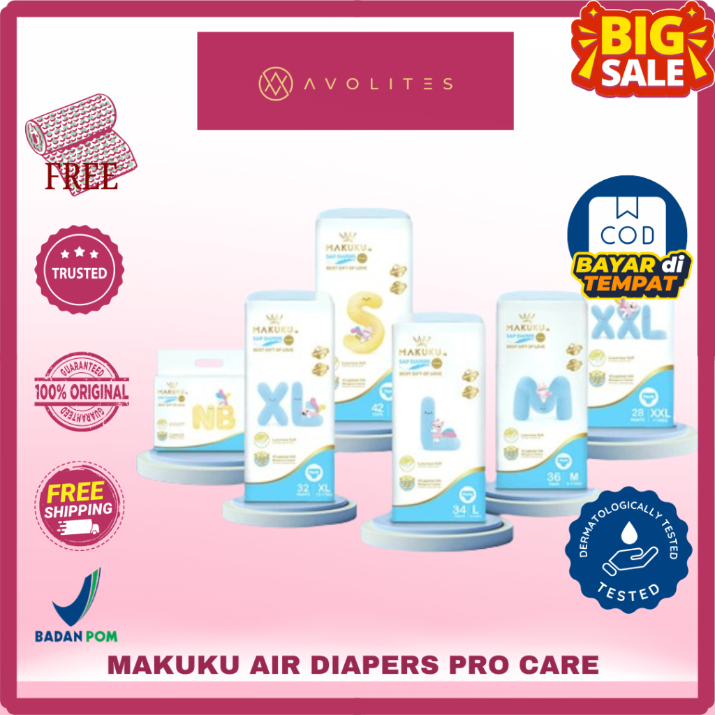 Jual Makuku SAP Diapers Pro Care Pants Celana M36 L34 XL32 XXL28 | Shopee Indonesia