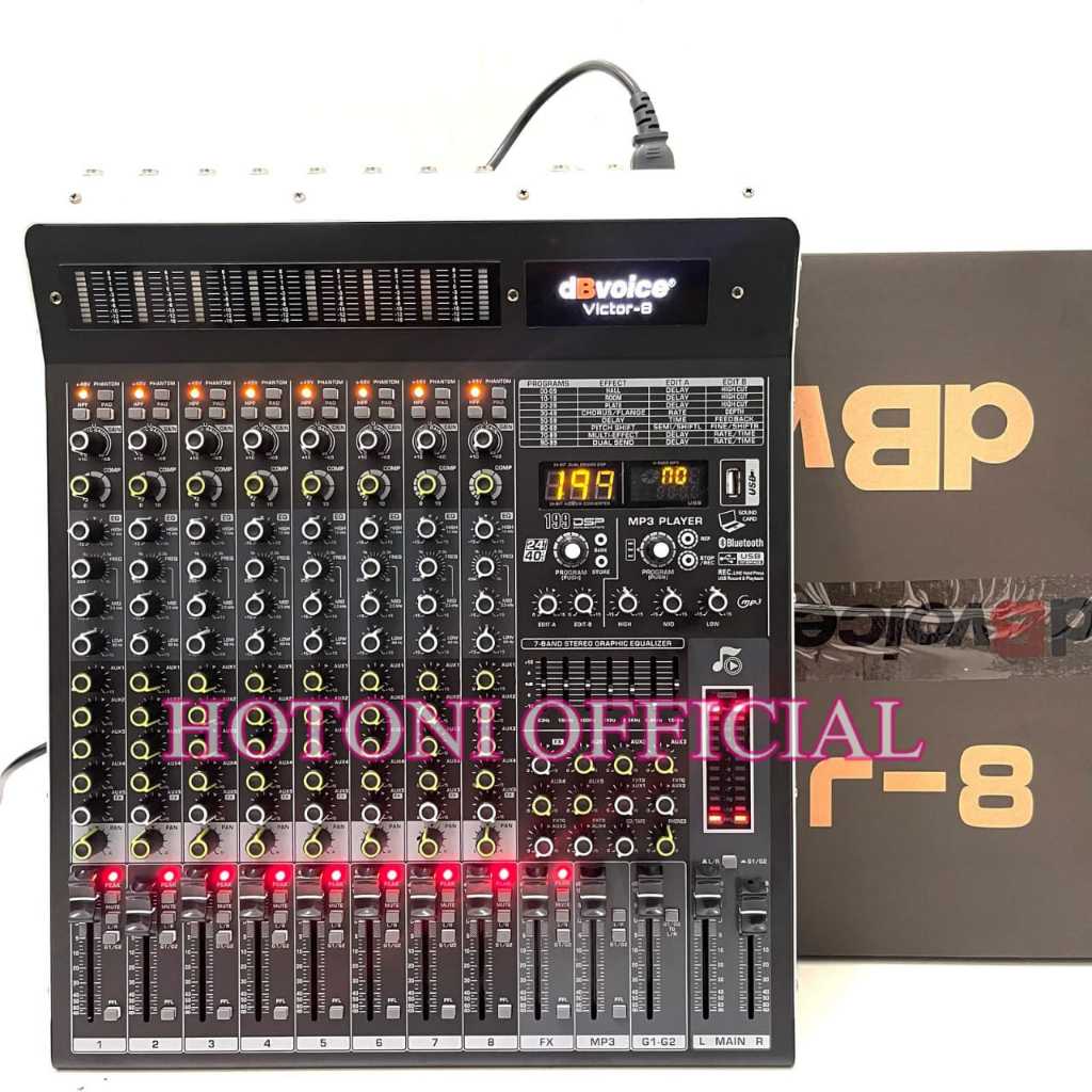 Jual Mixer Audio DbVoice Victor 8 8channel Original Mixer Db voice ...