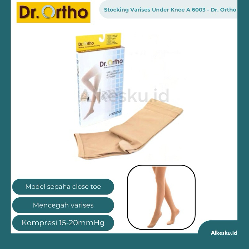 Jual Dr. Ortho - Stocking Varises Over Knee Close Toe A 6003 | Shopee ...