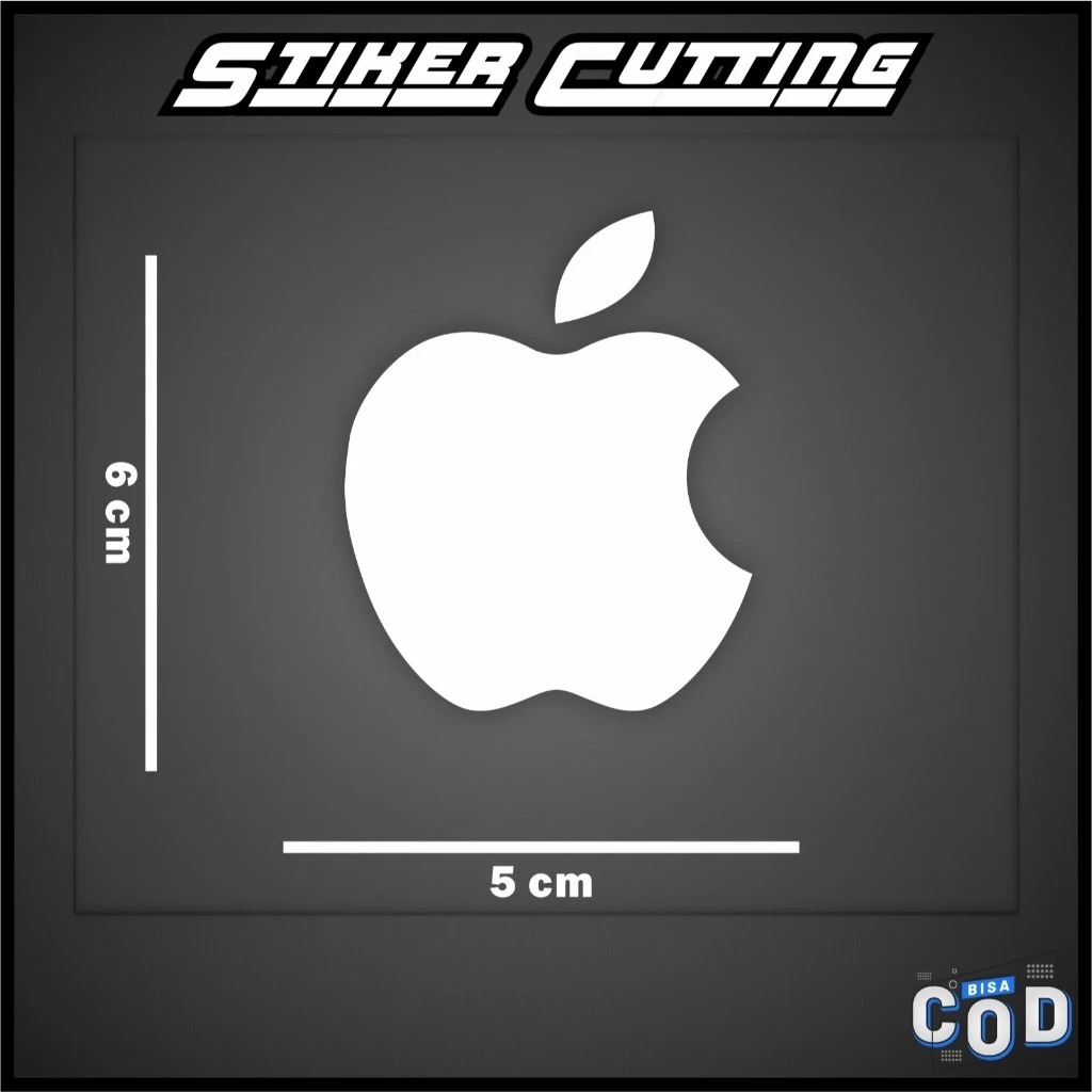 Jual Stiker Cutting Logo Apple Sticker Motor Mobil Berkualitas Stiker ...