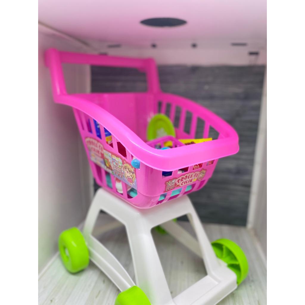Jual Mainan Anak Shopping Trolley Troly Supermarket Kereta Dorong set ...