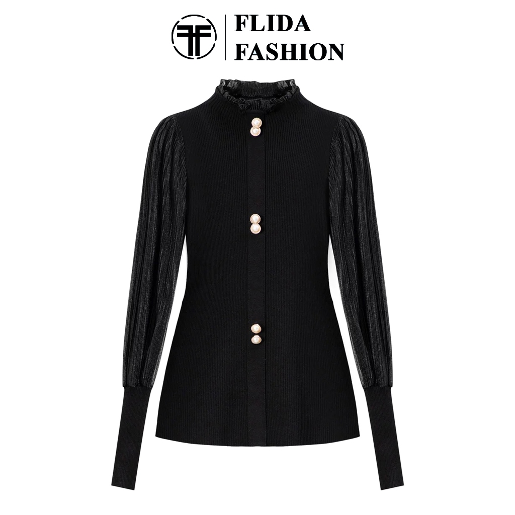 Jual FLIDA FASHION E01 atasan Wanita turtleneck lengan balon | Shopee ...