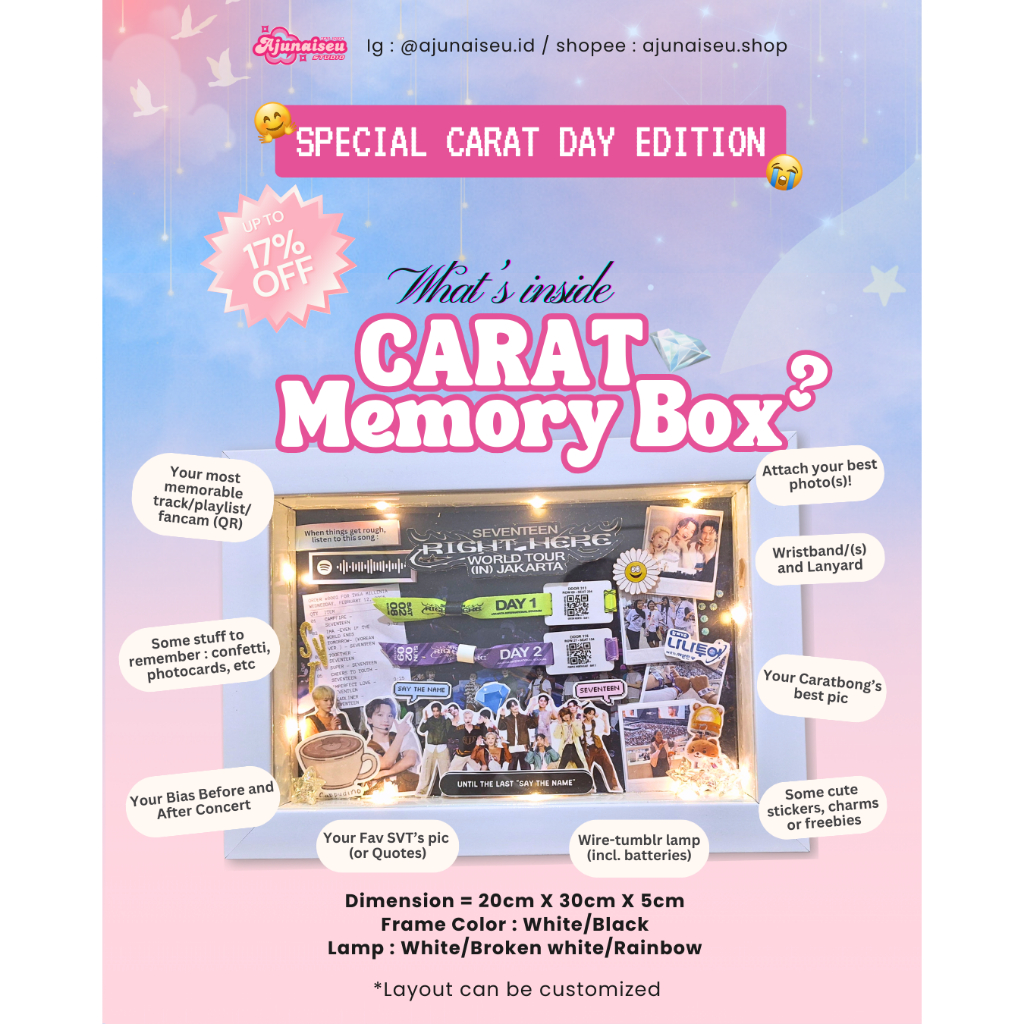 Jual SCRAPBOOK KPOP / CUSTOM FRAME KONSER / MEMORY BOX KONSER / KENANG ...