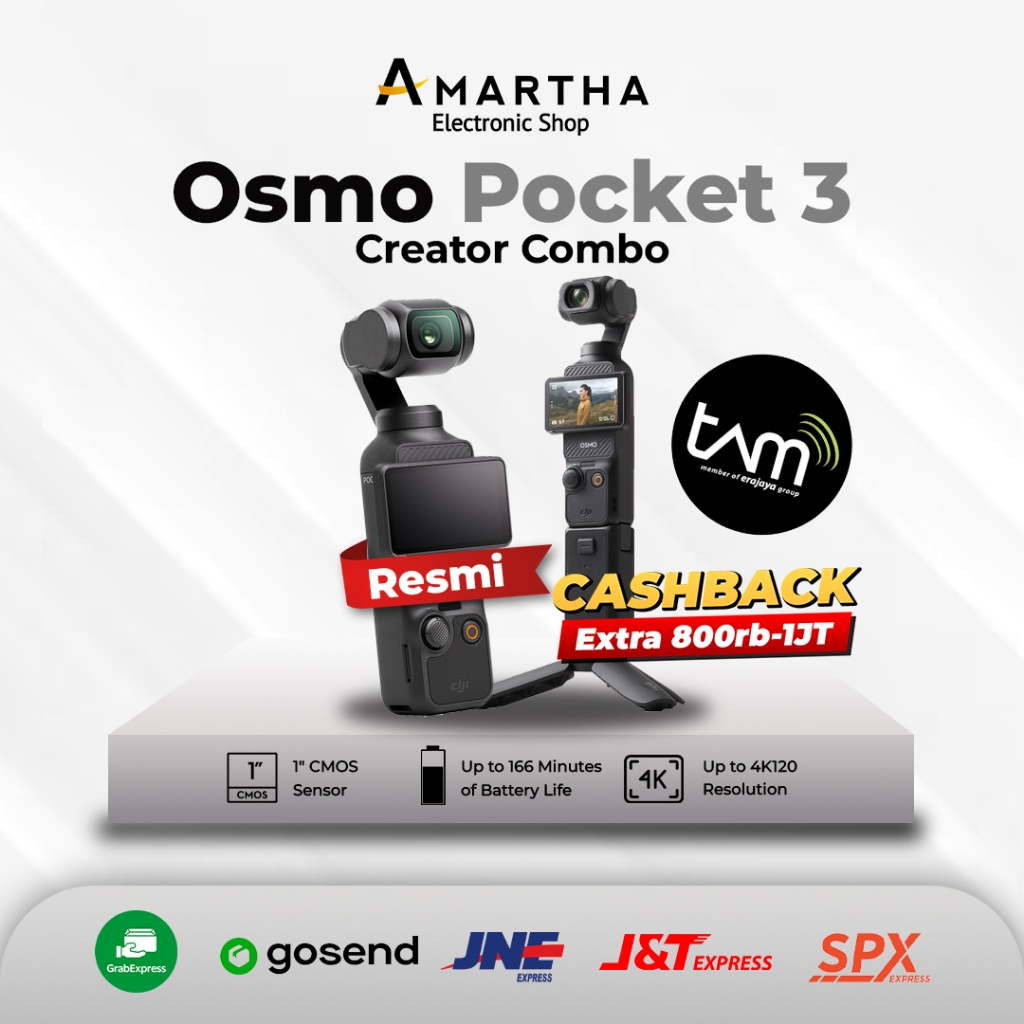Jual DJI Osmo Pocket 3 Creator Combo Garansi Resmi | Shopee Indonesia