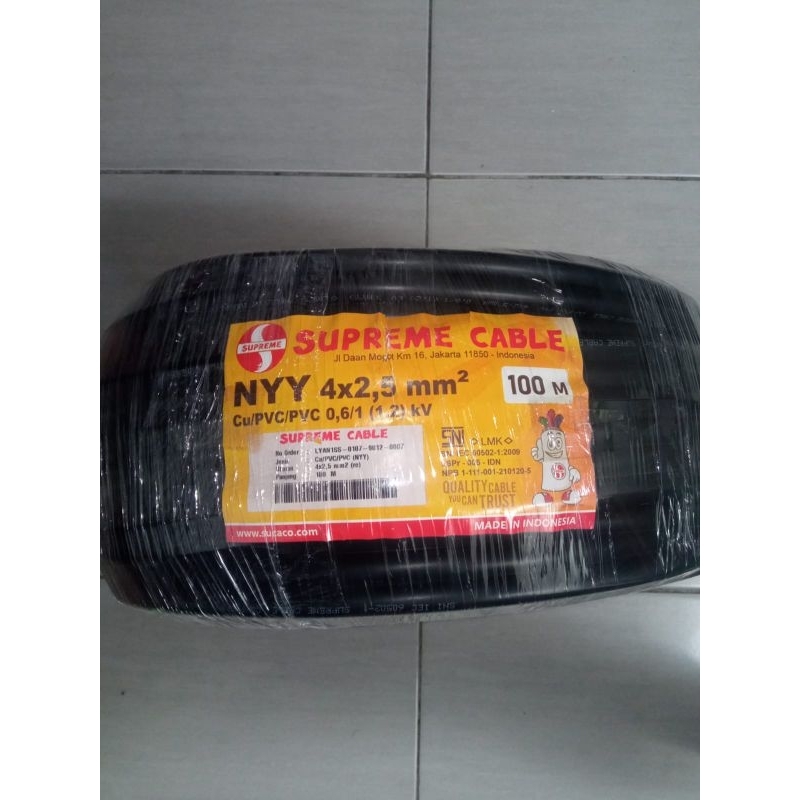 Jual KABEL NYY 4 X 2 5 Mm2 SUPREME CABLE PANJANG 100 METER Shopee