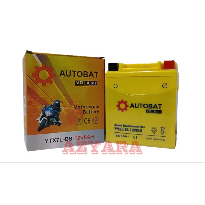 Jual AKI MOTOR VESPA MATIC, CBR 250 YTX7L AUTOBAT | Shopee Indonesia