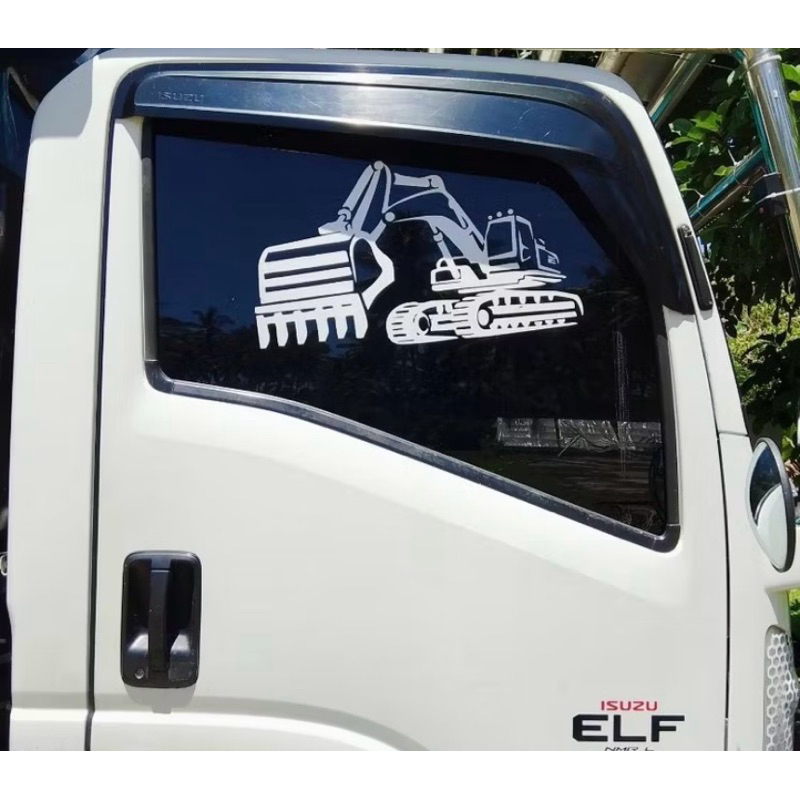 Jual Cutting Sticker Kaca Truk/Pickup/Body Mobil Excavator | Shopee ...