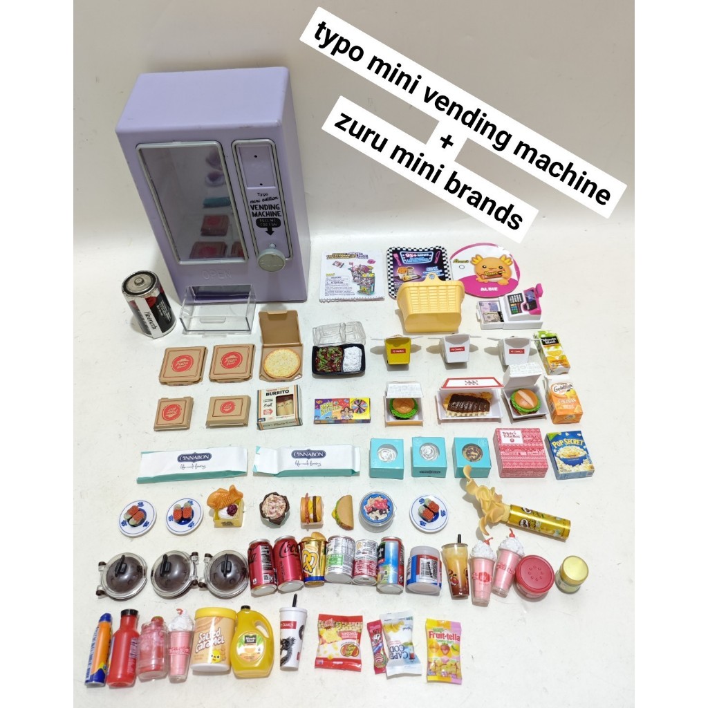 Jual Set typo mini vending machine , zuru mini brands food drink ...