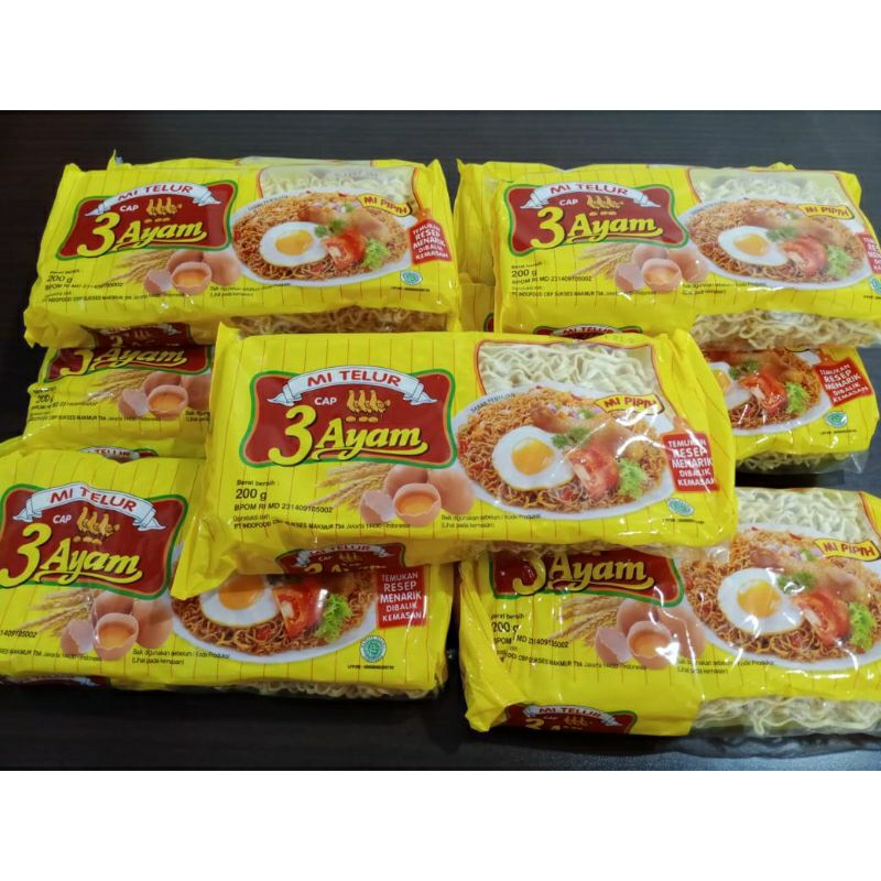 Jual Mie telor mi telur cap tiga ayam besar murah halal | Shopee Indonesia