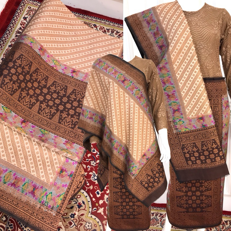 Jual SONGKET 3 NEGRI TEMBAGA COKLAT TERBARU | Shopee Indonesia