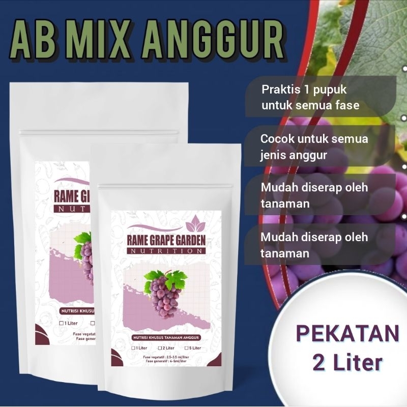 Jual Pupuk booster anggur nutrisi ab mix anggur pekatan 2 liter ...