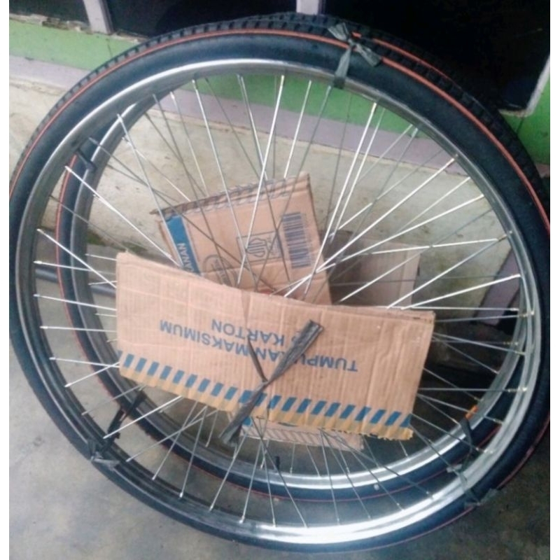Jual TANPA AS, HANYA RODANYA SAJA, RODA GEROBAK VELG BECAK SIAP PASANG ...