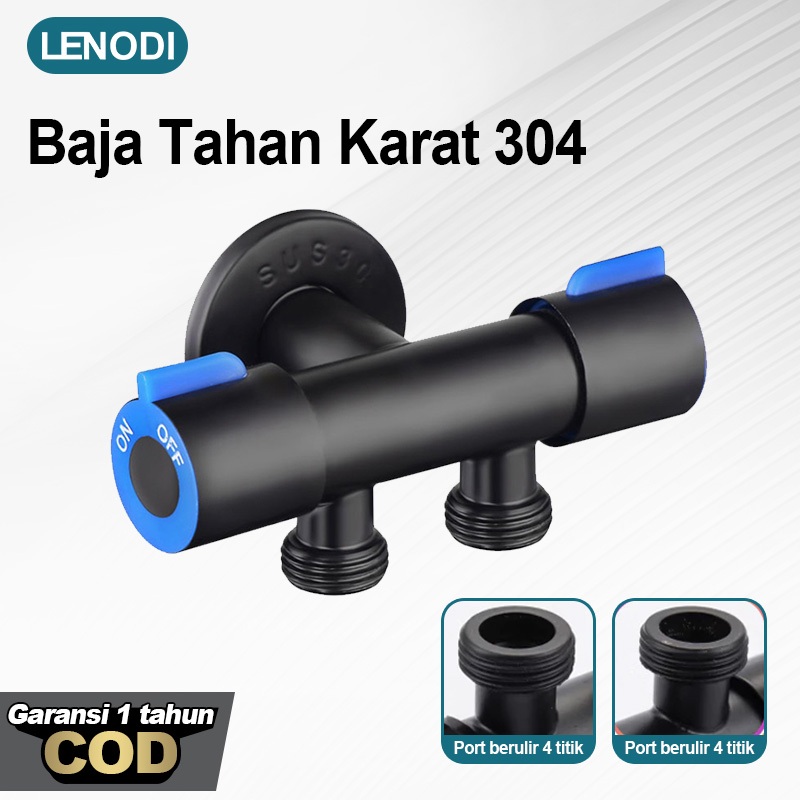 Jual 【COD】Stop keran Cabang Double Stop Kran Shower Mandi Selang Mesin Cuci Tembok Angle Valve ...