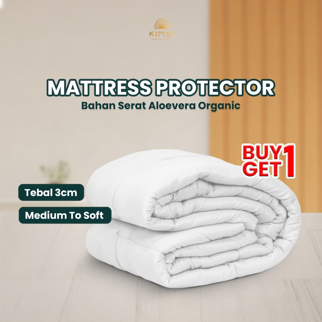 Jual (BUY 1 GET 1) Mattres Matras Protector Topper Pelindung Alas Kasur ...
