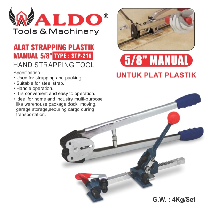 Jual ALAT STRAPPING PLASTIK 5/8” STP-216 / ALAT PACKING TOOL UNTUK PLAT ...