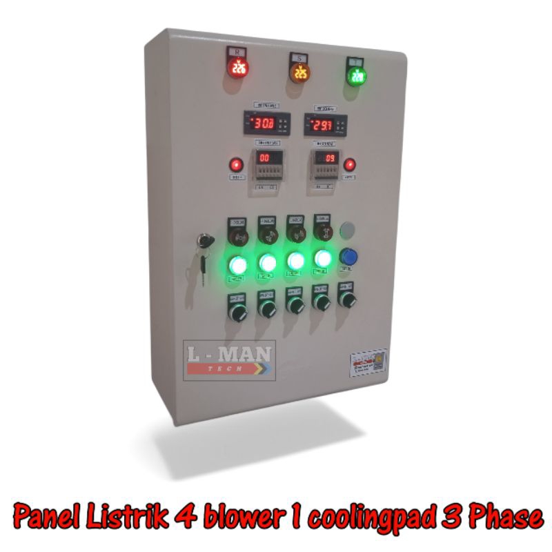 Jual Panel Listrik Kandang Close 4 blower dan Coolingpad Listrik 3 ...