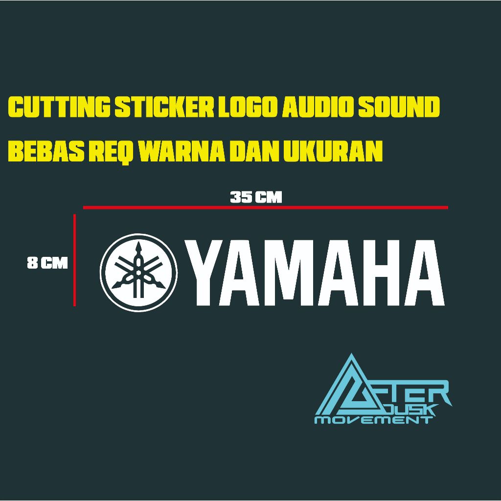 Jual YAMAHA MUSIC LOGO STICKER CUTTING, UKURAN 6,5X28CM (BISA REQUES ...