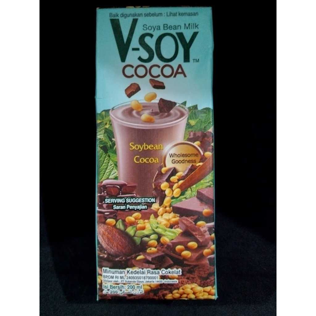 Jual SOYA BEAN MILK V-SOY COCOA RASA COKELAT 200ML | Shopee Indonesia