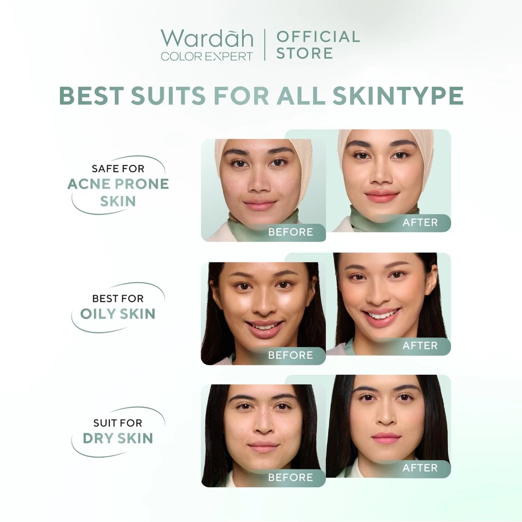 Jual Wardah Colorfit Cushion Hijau 5D SPF 50 PA+ Matte Finish Tahan ...