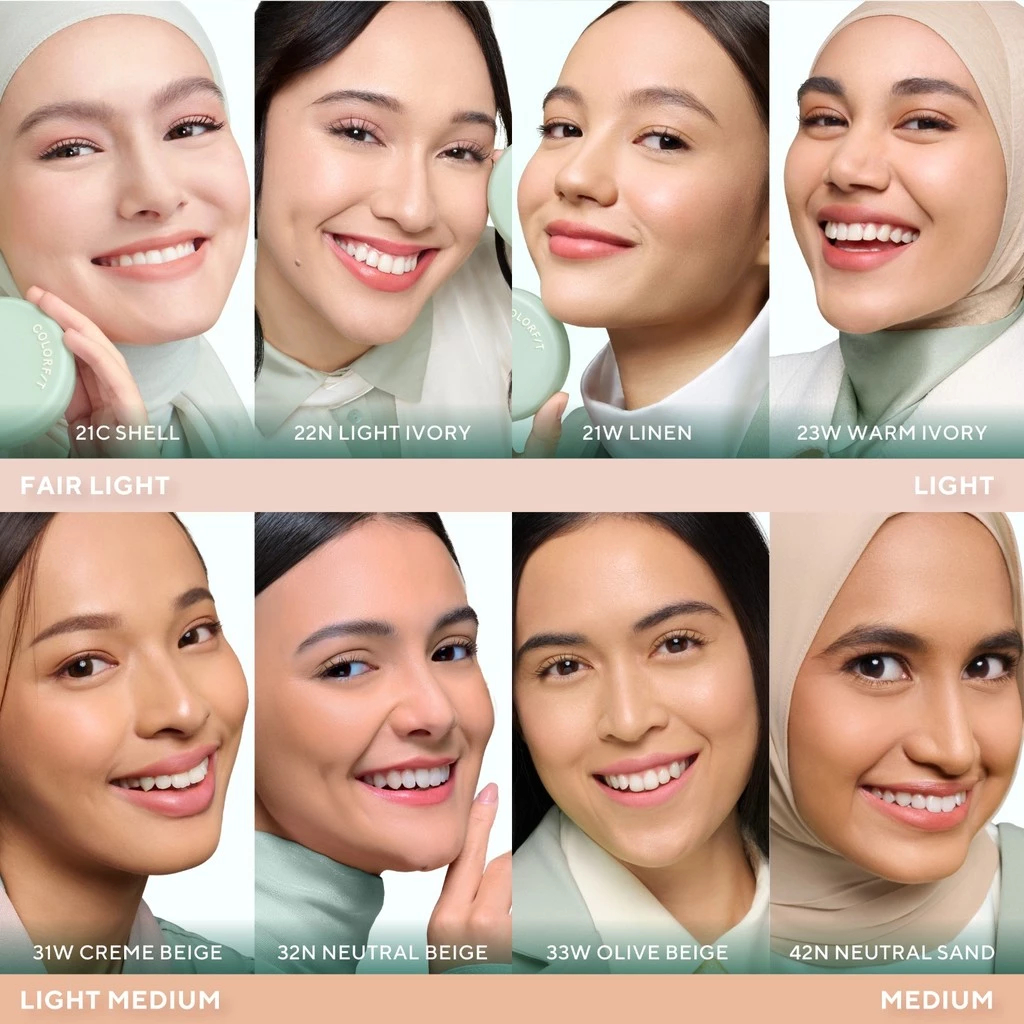 Jual Wardah Colorfit Cushion Hijau 5D SPF 50 PA+ Matte Finish Tahan ...