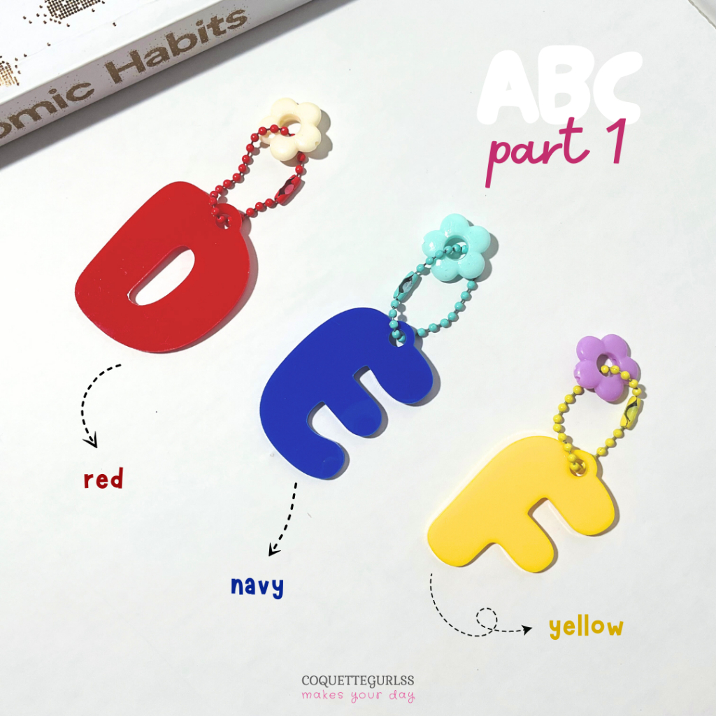 Jual Coquettegurlss - Gantungan Huruf Inisial akrilik ABC Simpel ...