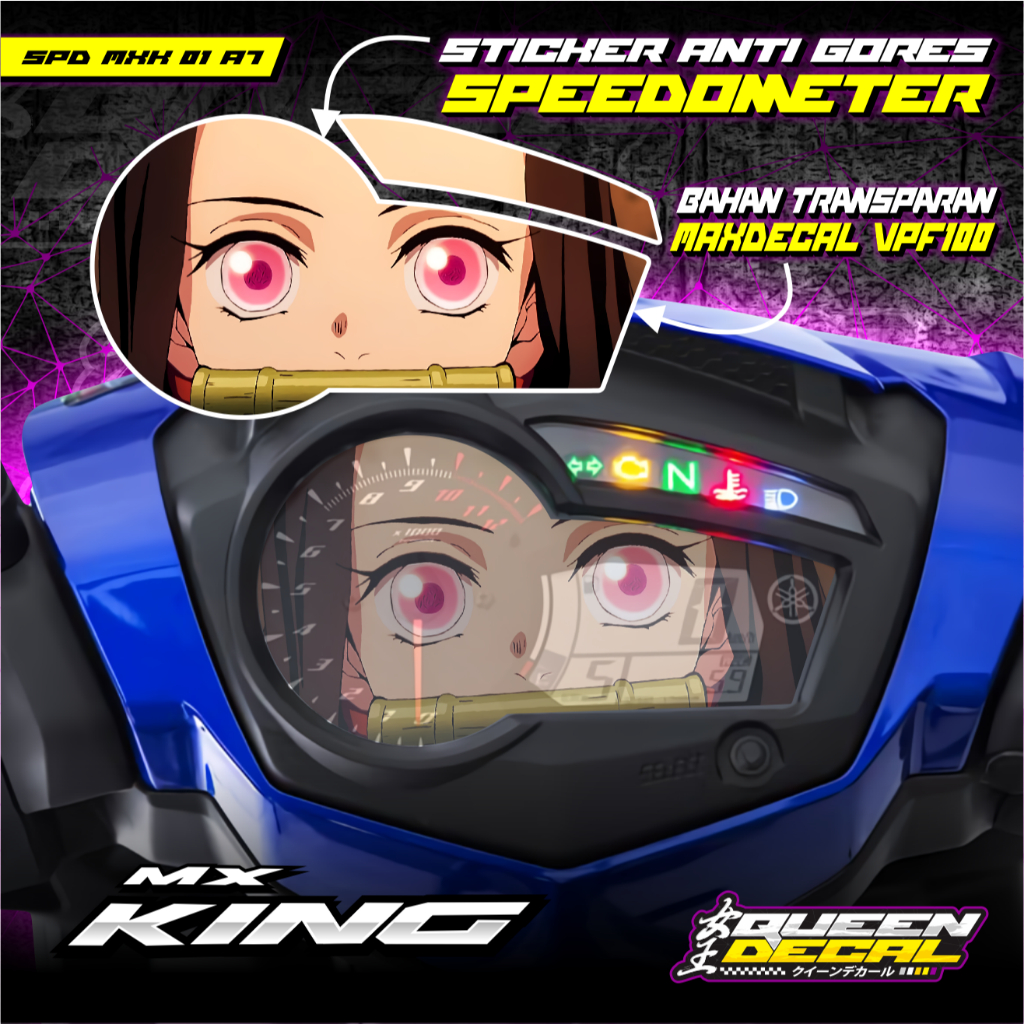 Jual Speedometer Stiker Transparan Desain Anime Nezuko / Stiker Motor ...