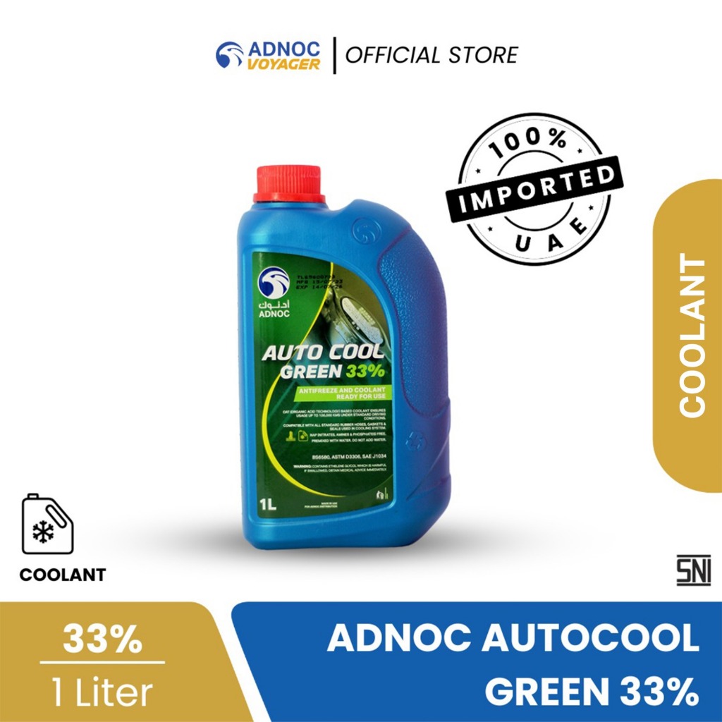 Jual Coolant ADNOC Voyager Autocool Green 33% (1L) | Shopee Indonesia