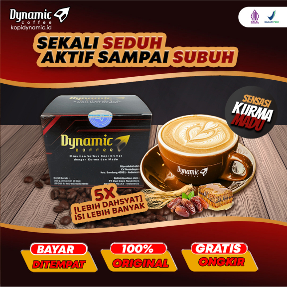 Jual DYNAMIC COFFEE 1 BOX ISI 10 SACHET / KOPI KURMA & MADU ORIGINAL 100% | Shopee Indonesia