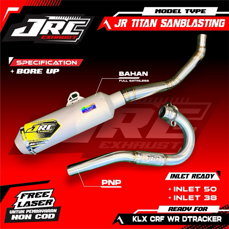 Jual Knalpot Original CRF KLX WR DTRACKER JR Titan Sanblasting JRC ...