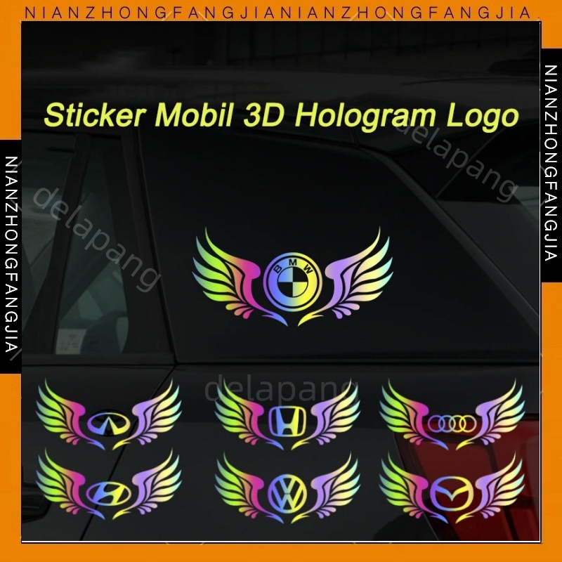 Jual Sticker Reflektor Mobil 3D Hologram Logo Stiker Mobil Sticker ...