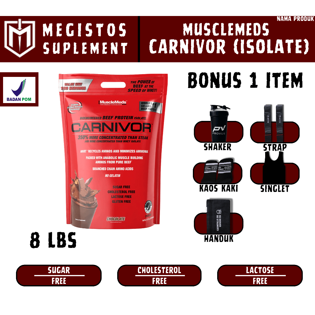 Jual Carnivor Whey Musclemeds 8 lbs Beef Protein Isolate 8lbs ...