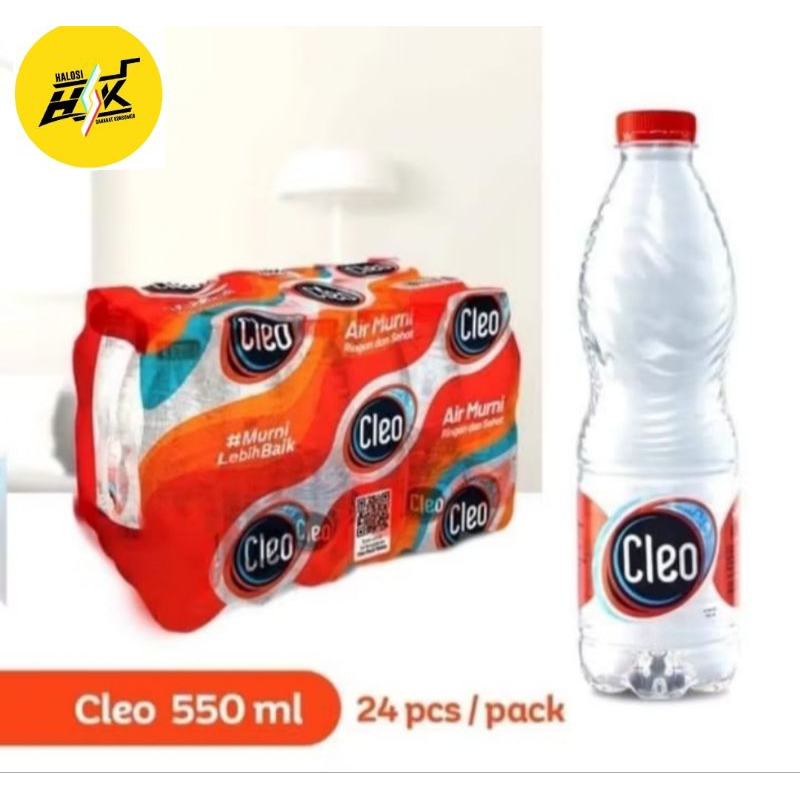 Jual AIR MINUM MERK CLEO BOTOl 550 ML ISI 24 PCS | Shopee Indonesia