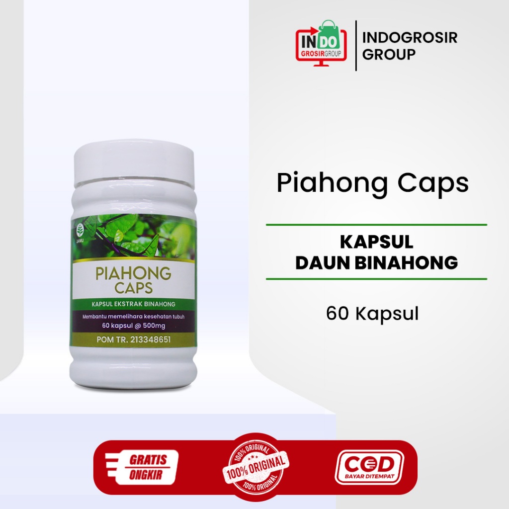 Jual Piahong Caps - Kapsul Daun Binahong BPOM - Herbal Luka & Lambung ...
