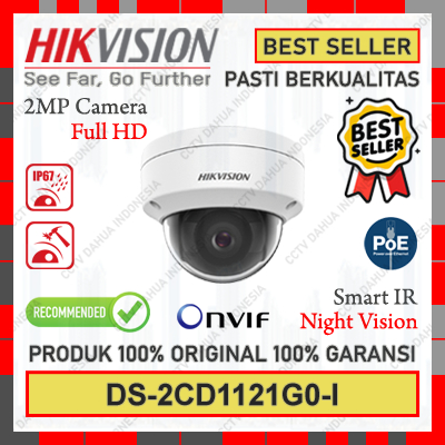 Jual IPCAM Hikvision 2MP SMART IR Indoor DS-2CD1121G0-I Non AUDIO Garansi | Shopee Indonesia