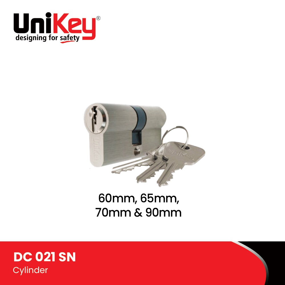 Jual UniKey Double Cylinder DC 021-60MM SN, DC 021-65MM SN, DC 021-70MM SN, DC 021-90MM SN ...