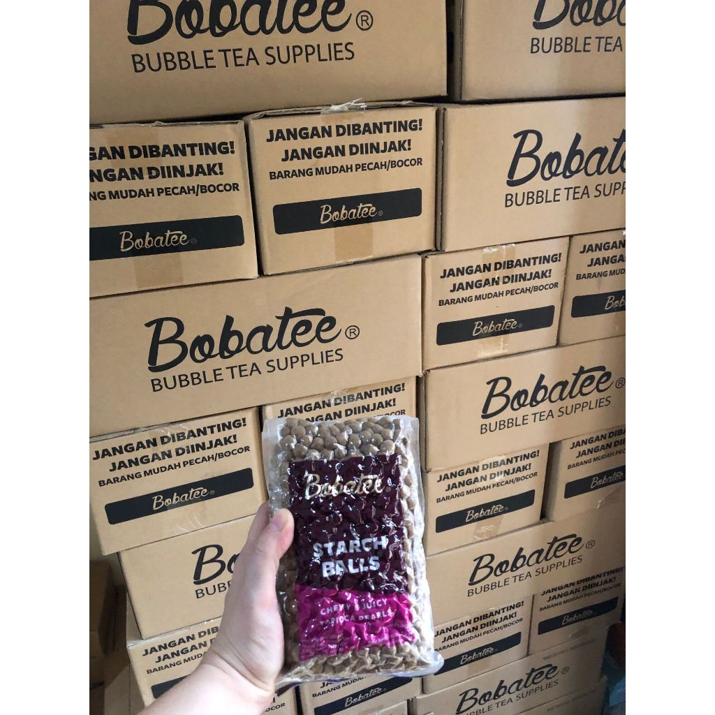 Jual (1dus isi 10pcs) Bobatee Starch Balls 1kg / Boba / Bubble tea ...