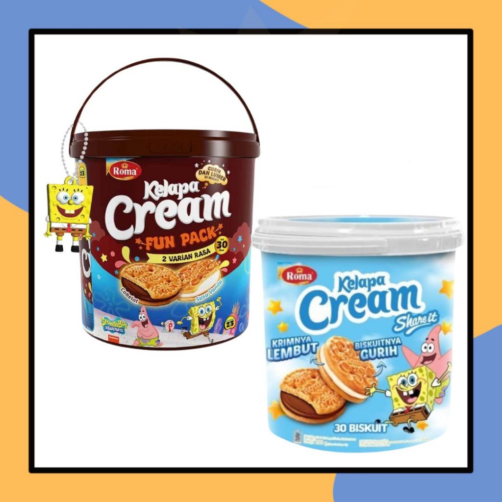 Jual Roma Kelapa Cream Ember 300g 30pcs Biskuit Kelapa Sandwich Rasa ...