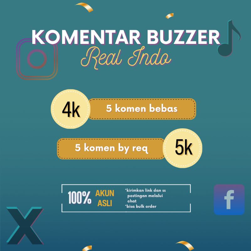 Jual Jasa Buzzer Komen Real Indonesia Semua Sosial Media Permanen Online 24 Jam! Bergaransi ...