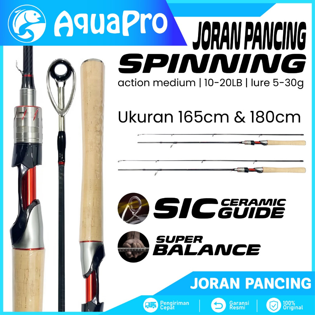 Jual AquaPro - Joran Pancing Spinning King Lure1.80M Action Medium Light 2 Bagian Ringan Kuat ...