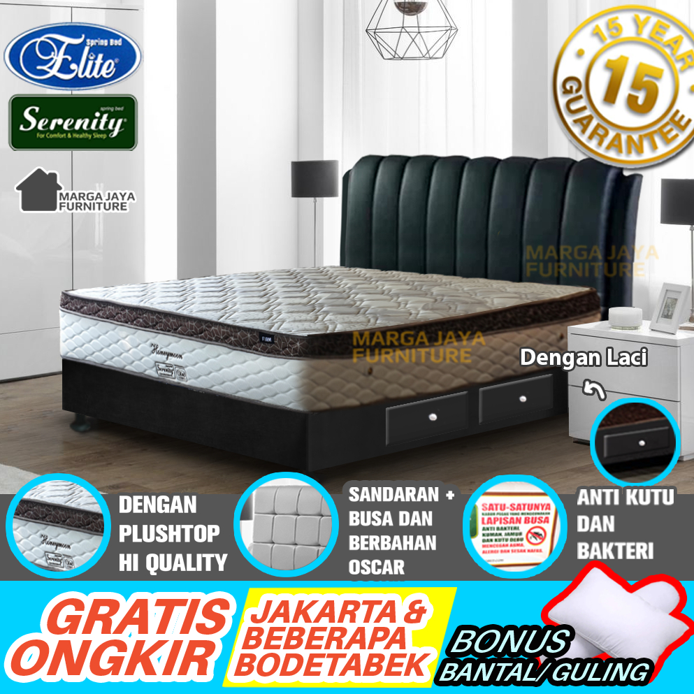 Jual Kasur SET Spring bed + Divan Sandaran ELITE SERENITY Eternity ...