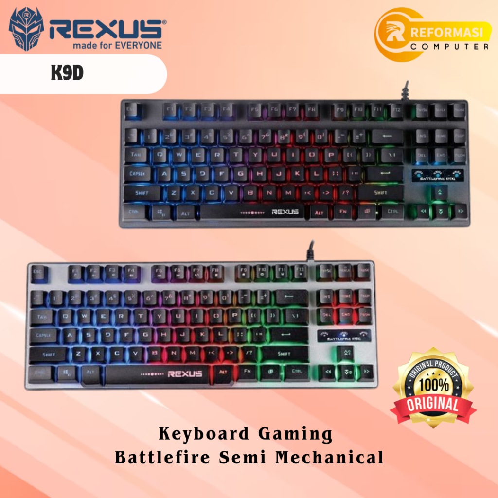 Jual REXUS Keyboard Gaming Rexus K9D Semi Mechanical 19 Keys Anti Ghost ...