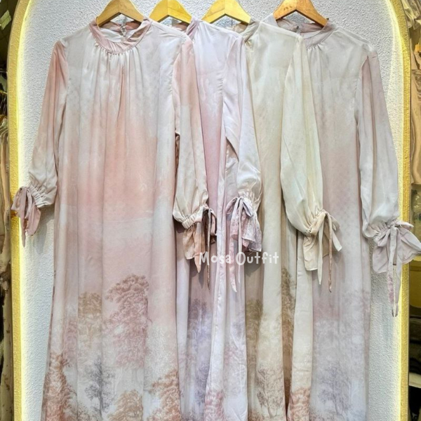 Jual Halifa Prisket Maxi Dress Ceruti Premium / Dress Kaftan Etnik ...