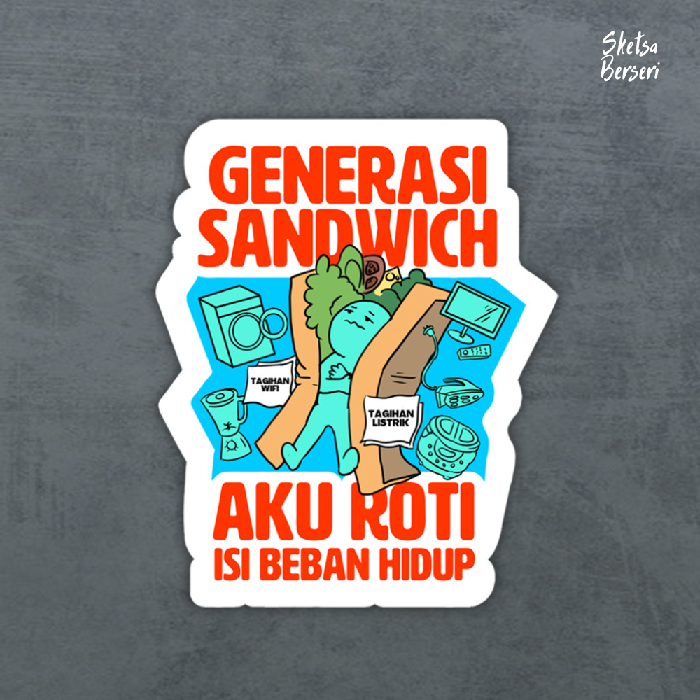 Jual Generasi sandwich - satuan-Vinyl Sticker | SS - 001 | Shopee Indonesia