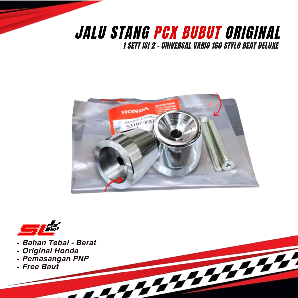 Jual JALU PCX BUBUT BEAT DELUXE VARIO 160 STYLO JALU STANG PCX BUBUT ...