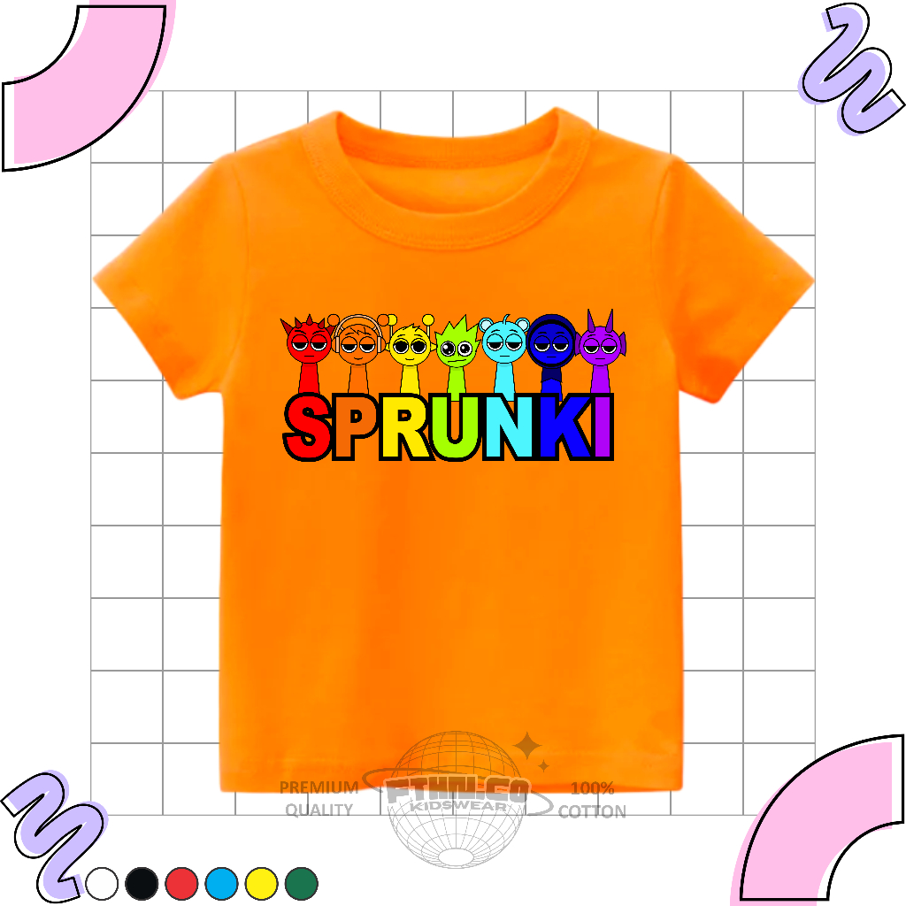 Jual Baju Kaos Anak Sprunki Incredibox Karakter Simon Raddy Oren Owakcx ...