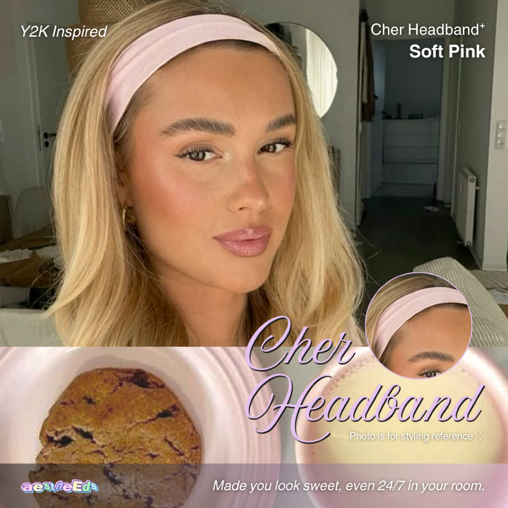 Jual Y2K HEADBAND CHERᐩ AESTNEEDS Bandana Warna Bando Aesthetic ...