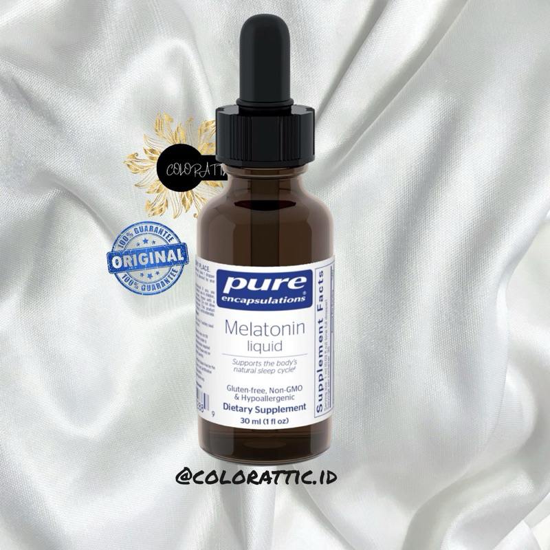 Jual Pure Encapsulations Melatonin Liquid Hypoallergenic Supplement ...