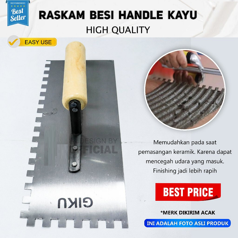 Jual Raskam Gerigi plastering Roskam trowel alat pasang perata keramik ...