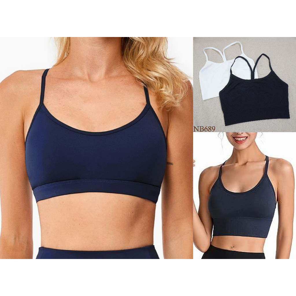 Jual Bra Wanita Tanpa Kawat Wireless Sport Tanpa Busa Pakaian Dalam / Underwear NB689 | Shopee ...