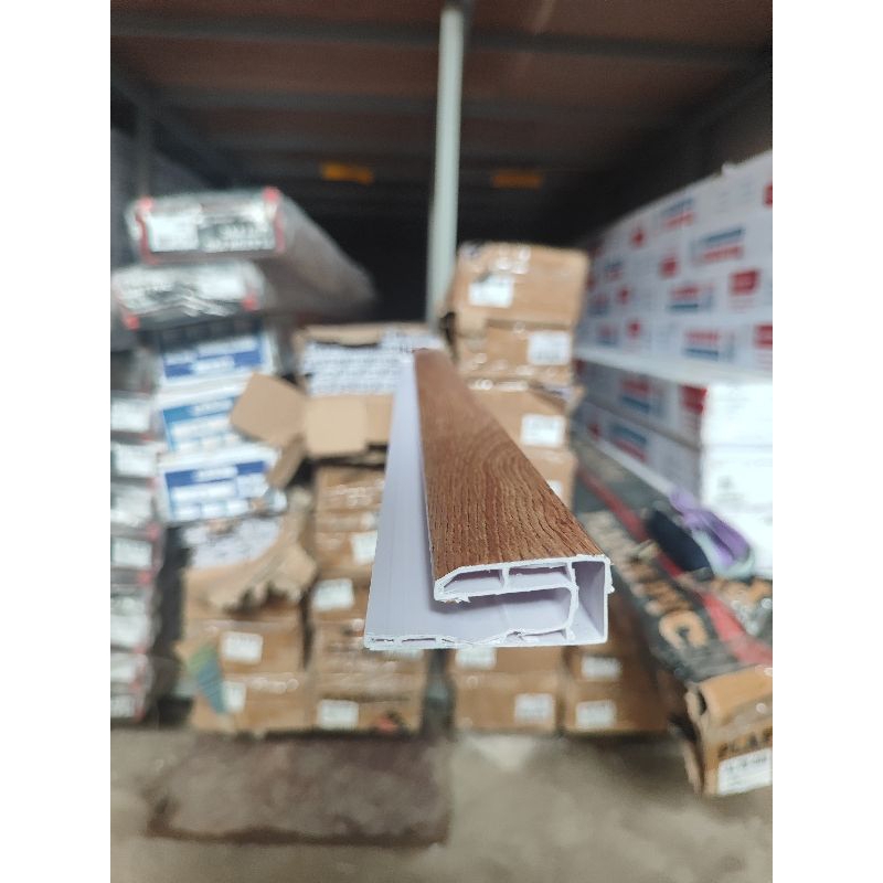 Jual list dinding minimalis plafon pvc motif serat kayu coklat muda ...